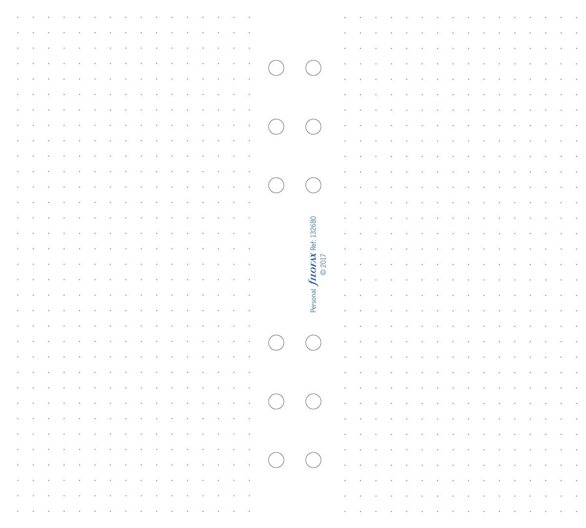 Filofax Organiser Refill Personal Notepaper Dotted White | Paper Plus