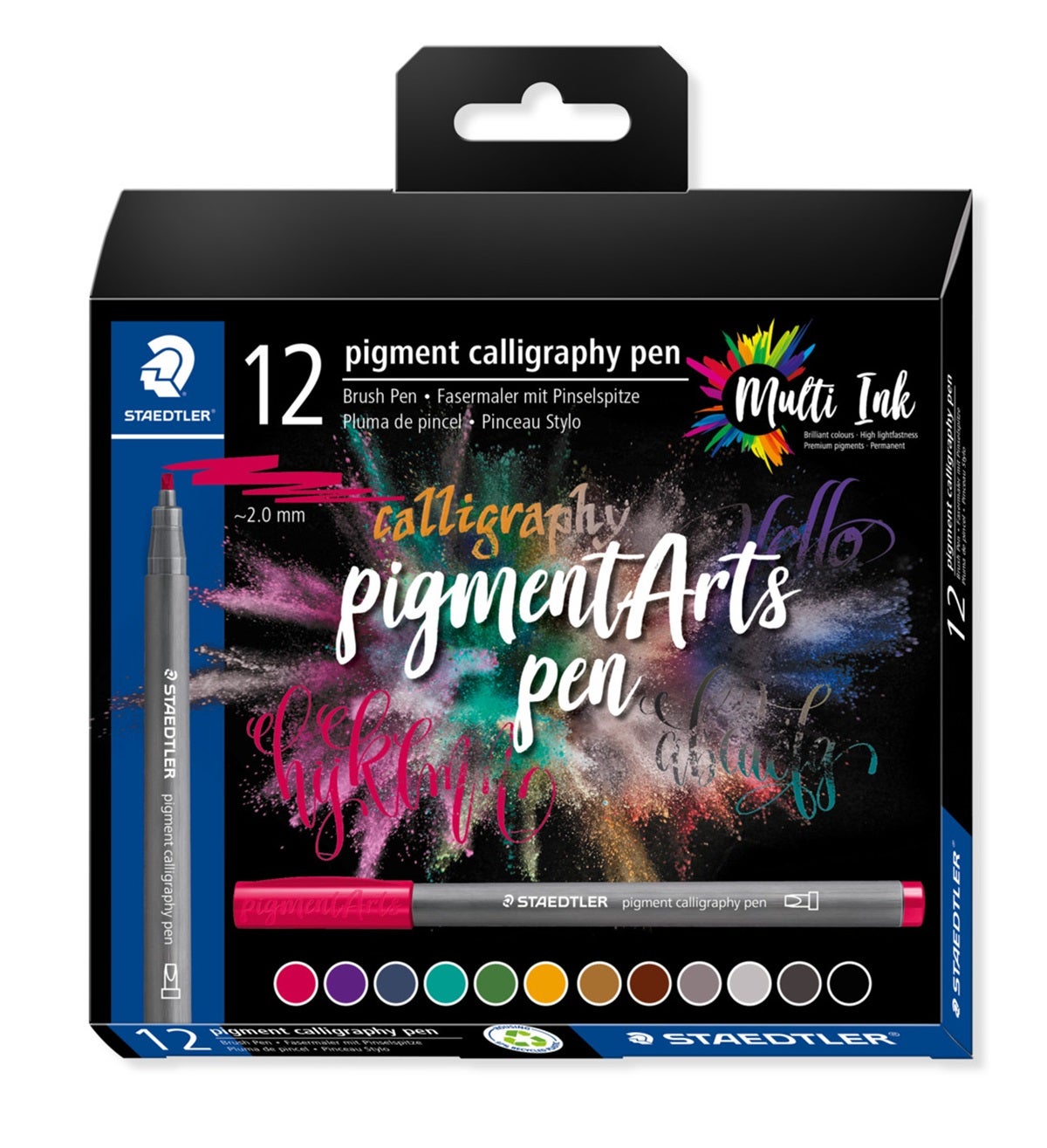 Staedtler Pigment Arts Calligraphy Pens 12 pack | Paper Plus