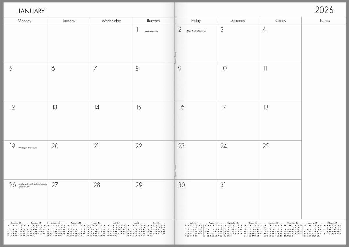 2026 Collins A5 Botannical Monthly Planner | Paper Plus