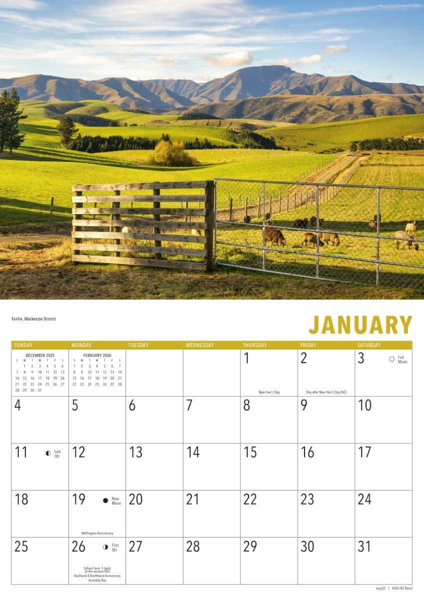 2026 New Zealand Rural Calendar | Paper Plus