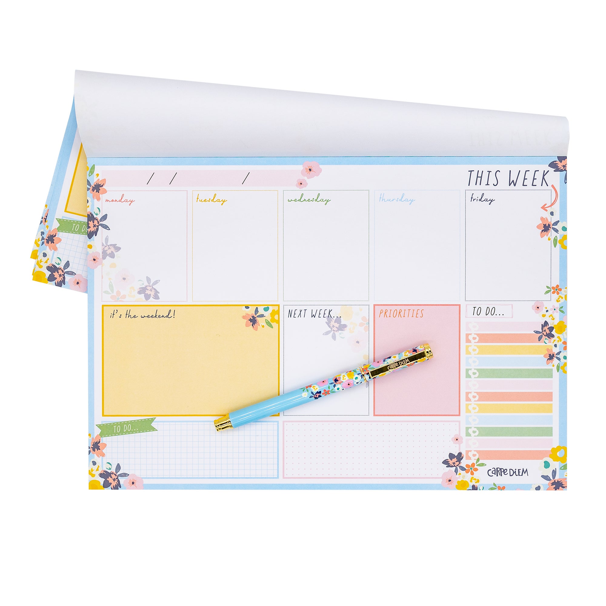 Pukka Carpe Diem Weekly Planner Pad Ditzy Floral | Paper Plus