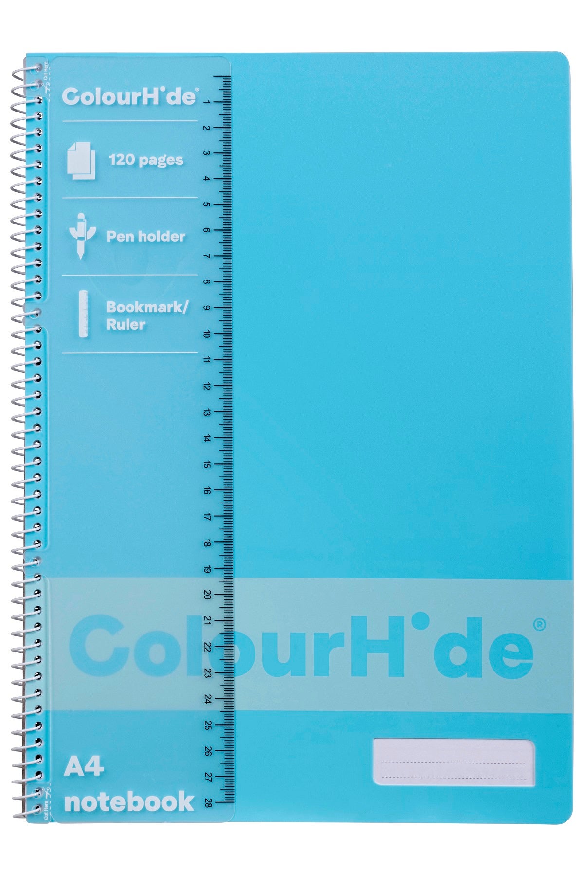 ColourHide A4 Notebook, 120 Pages, Sky Blue | Paper Plus