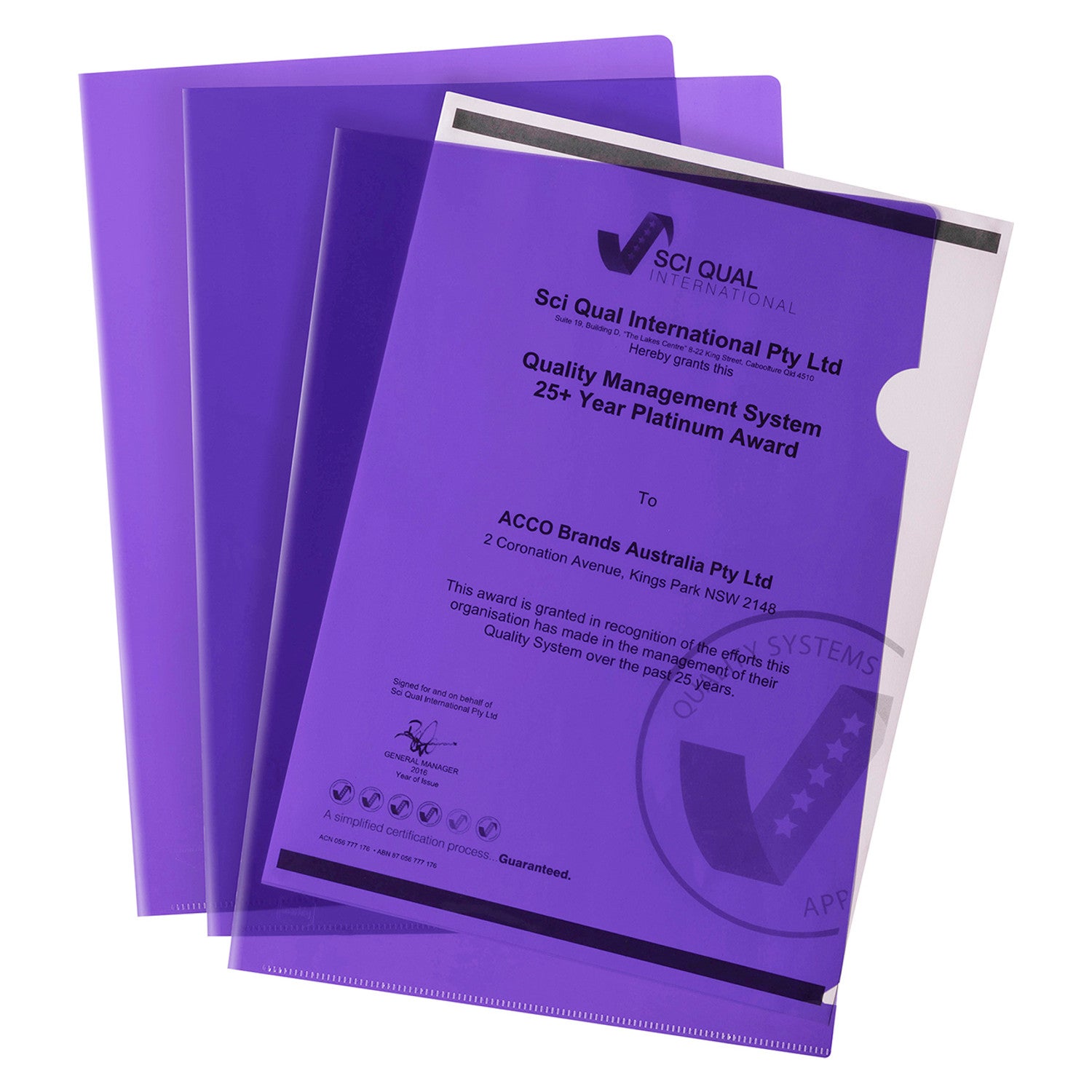 Marbig A4 Ultra Letter File Purple 10 Pack | Paper Plus