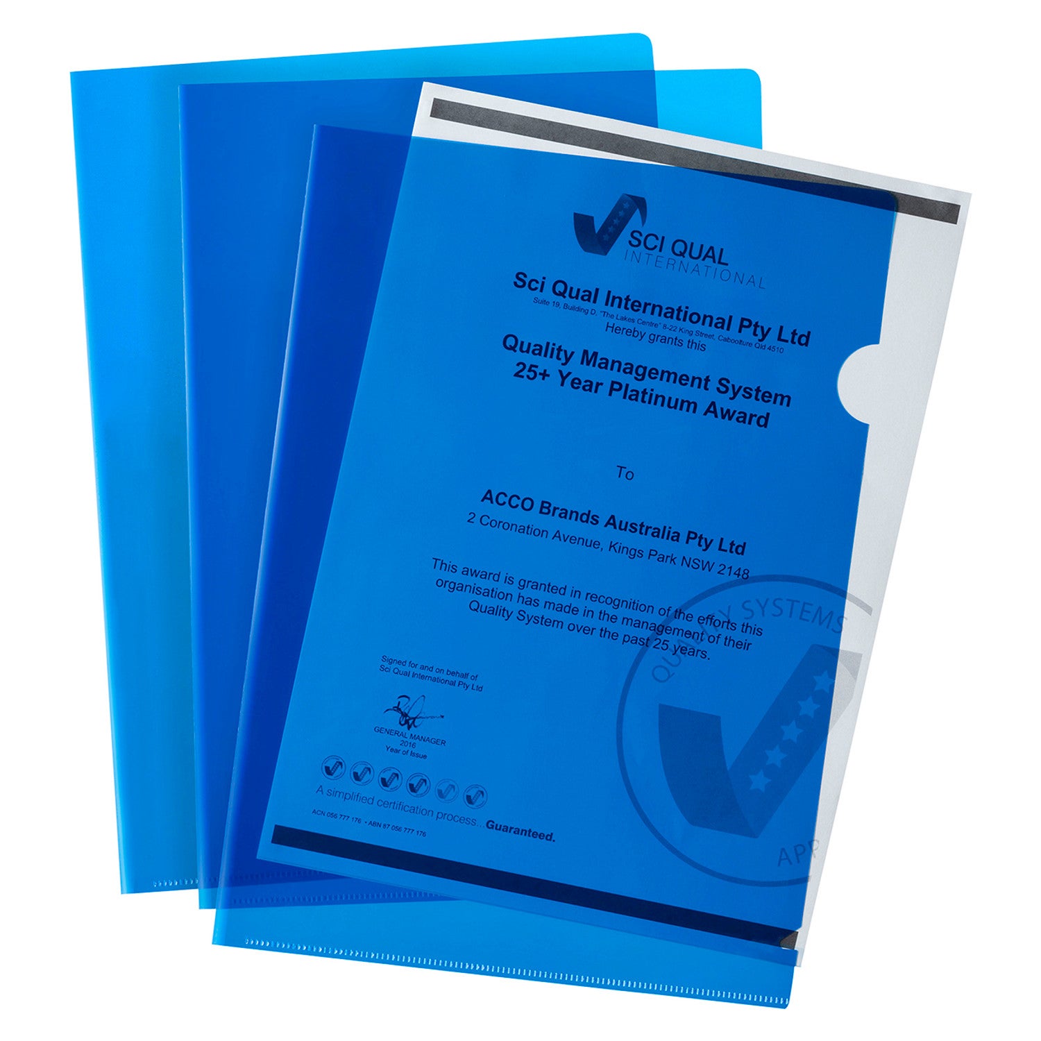 Marbig A4 Ultra Letter File Blue 10 Pack | Paper Plus