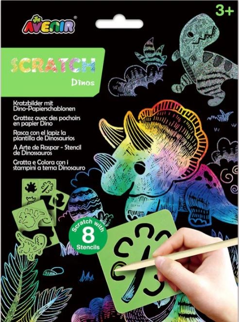 Avenir Stratch and Stencil Art - Dinosaurs | Paper Plus