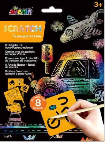 Avenir Stratch and Stencil Art - Transportation | Paper Plus