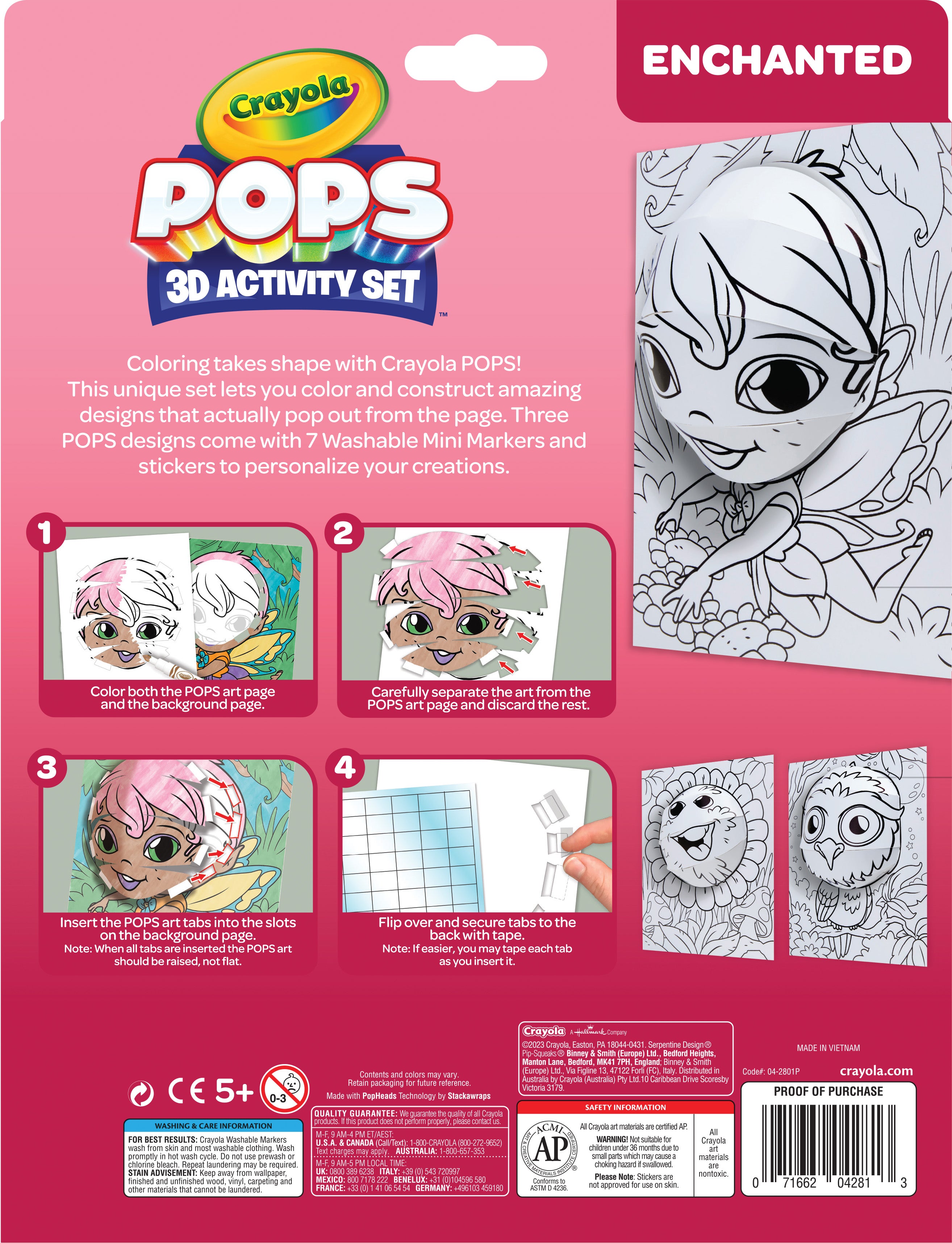 Crayola POPS 3-D Activity Set Enchanted | Paper Plus