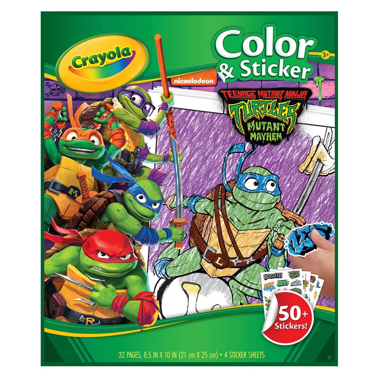 Crayola Colour & Sticker TMNT | Paper Plus