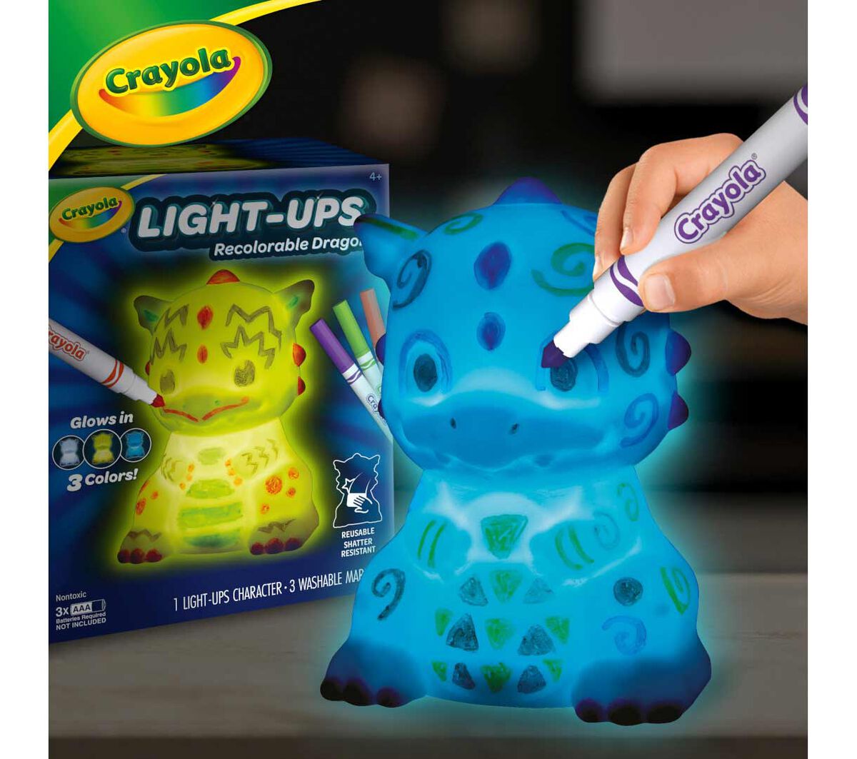 Crayola Light-Ups - Recolorable Dragon | Paper Plus