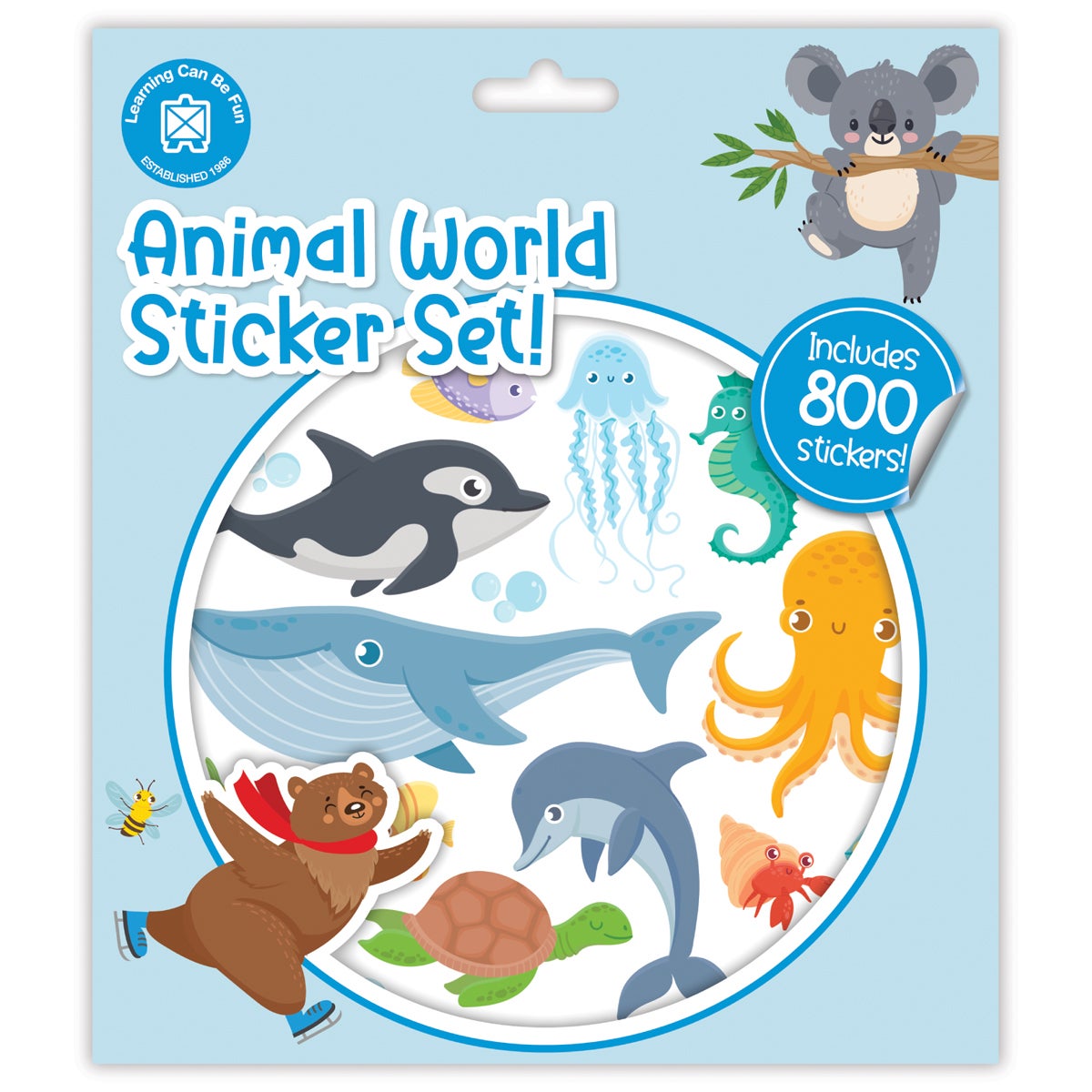 Learning Can Be Fun Animal World Sticker Set | Paper Plus