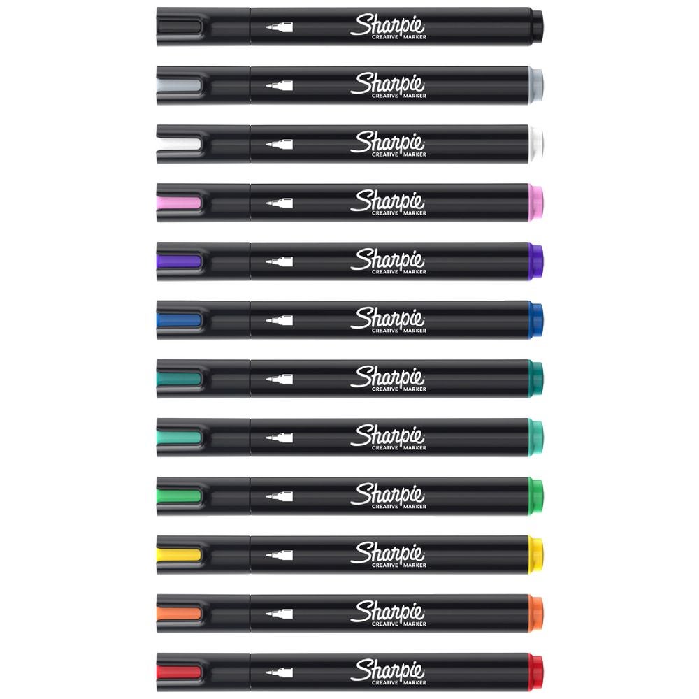 Sharpie Creative Acrylic Markers, Bullet Tip, Multicoloured, 12 Pack ...