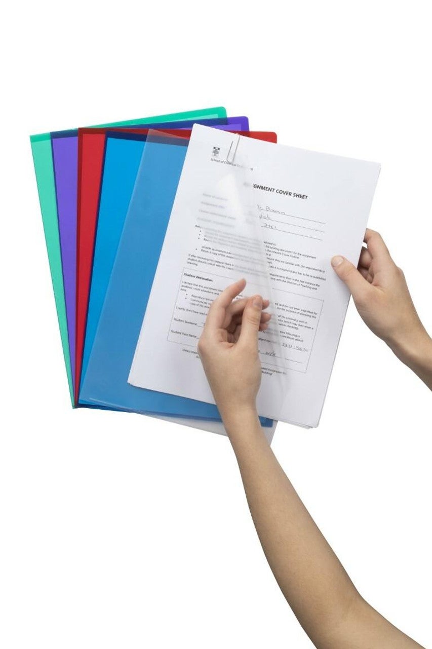 Marbig A4 Ultra Letter File Assorted Colours 10 Pack | Paper Plus