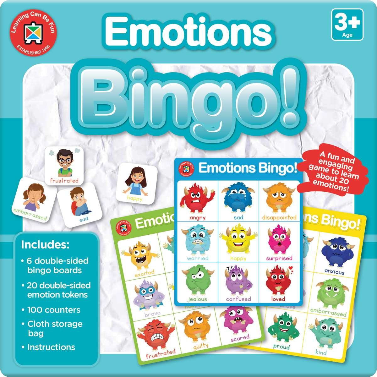 Learning Can Be Fun Emotions Bingo | Paper Plus