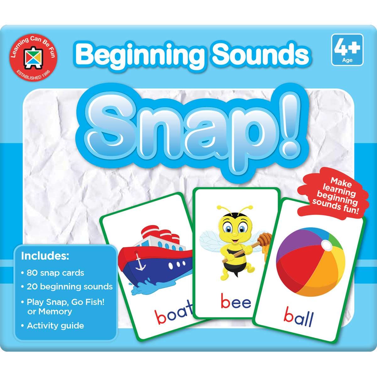 Learning Can Be Fun Beginning Sounds Snap | Paper Plus