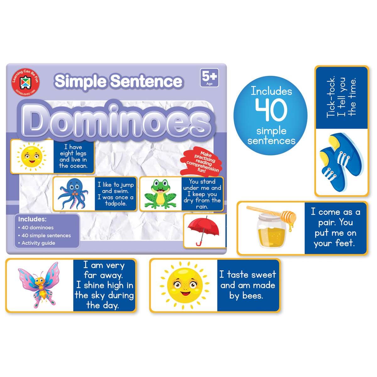 Learning Can Be Fun Simple Sentence Dominos | Paper Plus