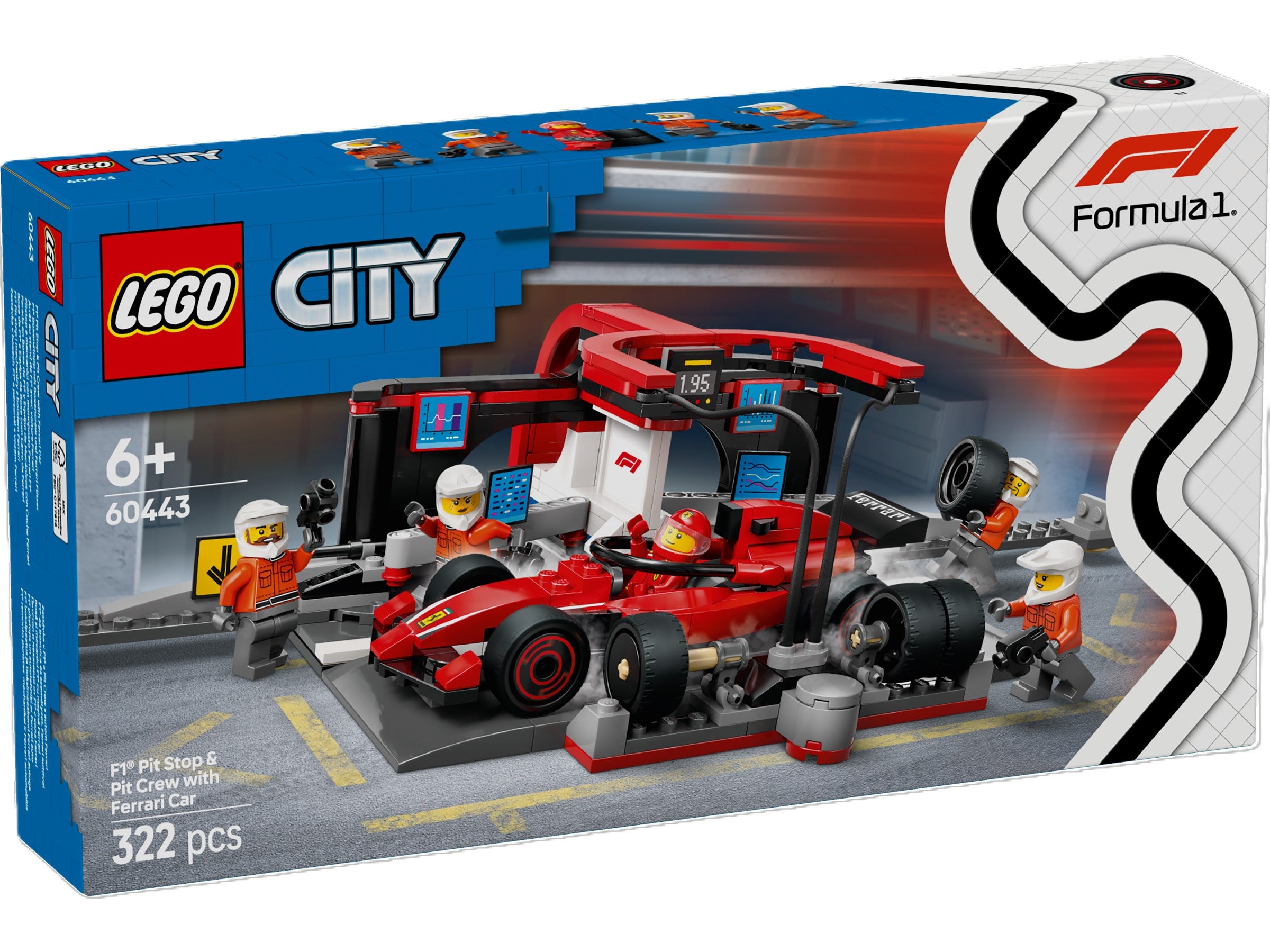 LEGO City: F1 Pit Stop & Pit Crew with Ferrari Car 60443 | Paper Plus