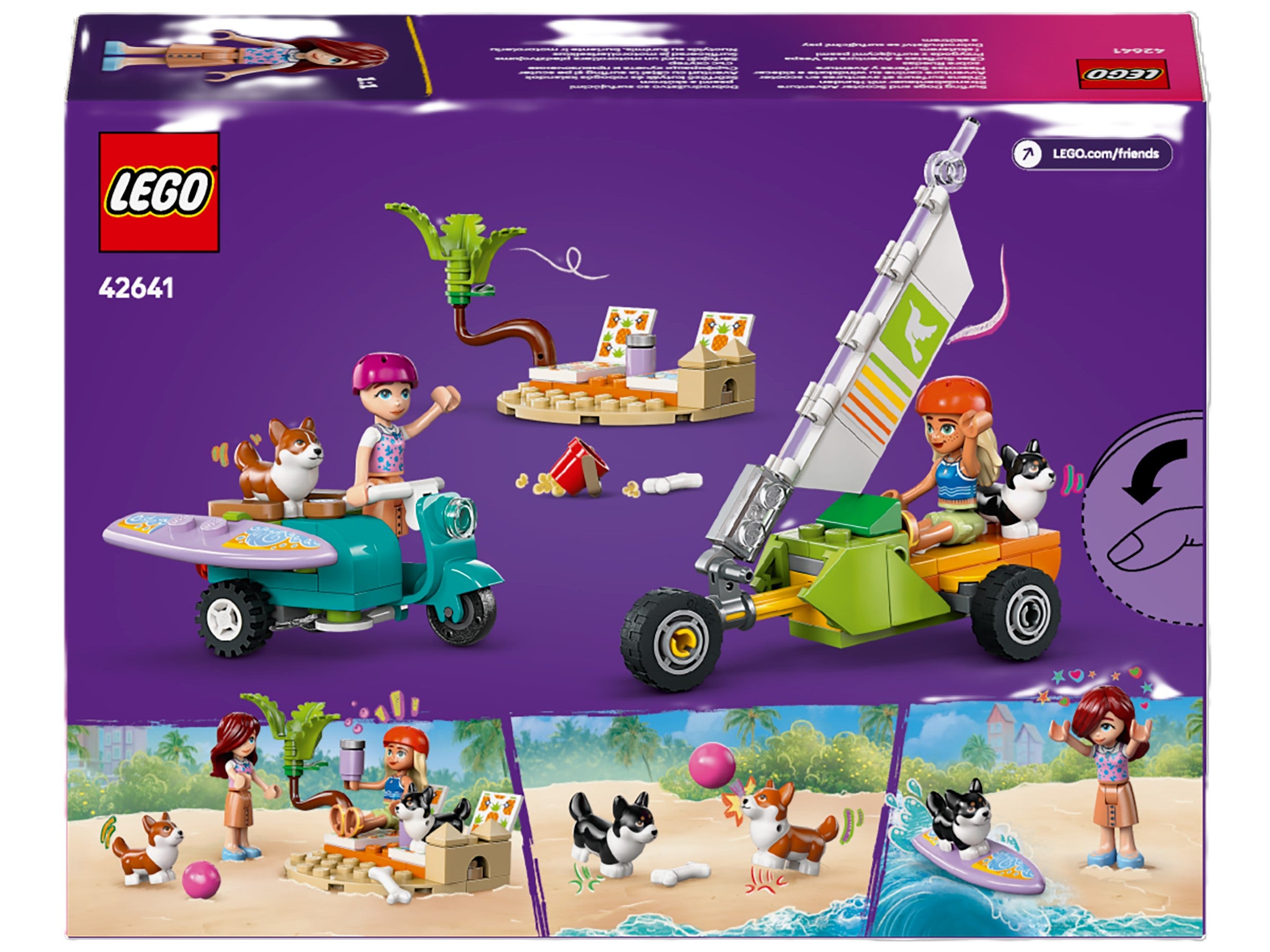 LEGO Friends: Surfing Dogs and Scooter Adventure 42641 | Paper Plus