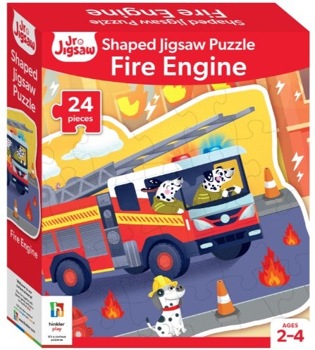 Junior Jigsaw 24 Piece Shaped Puzzle - Fire Engine | Paper Plus
