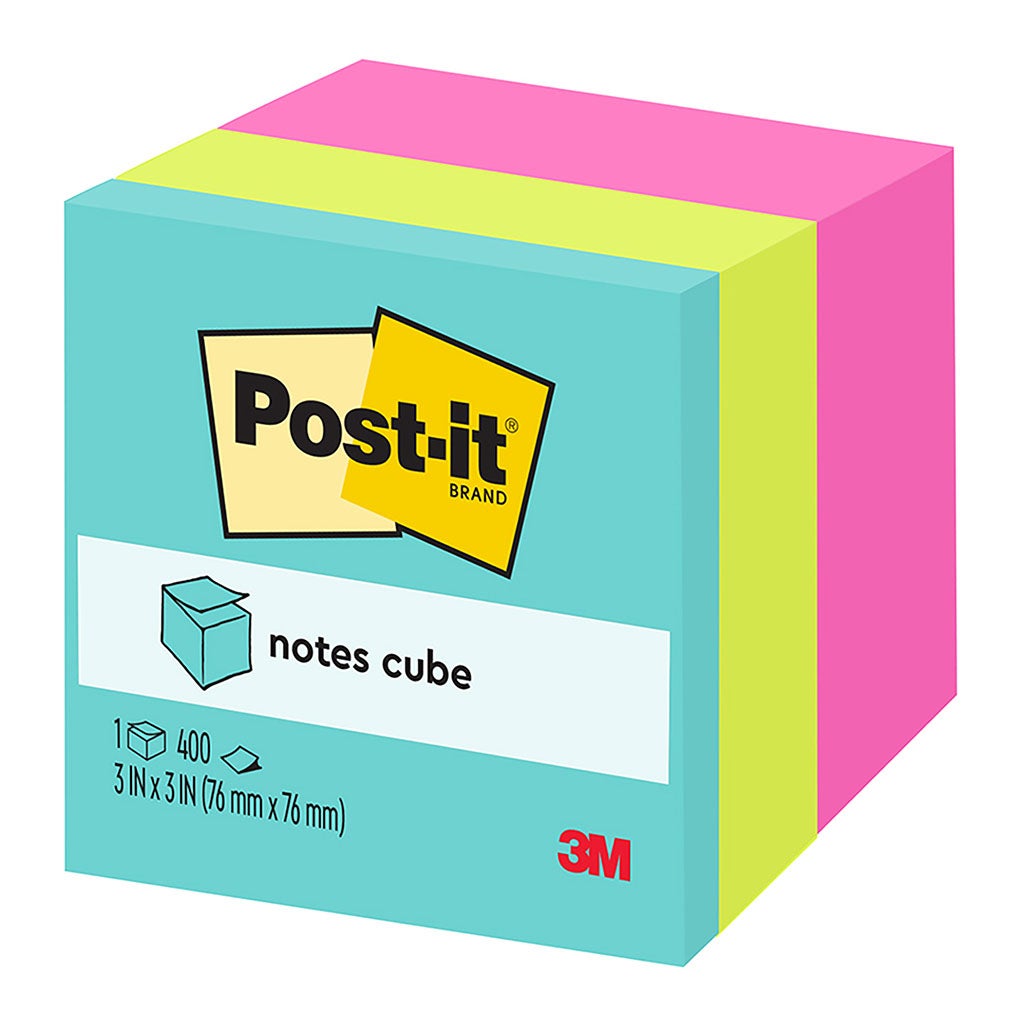 Post-it Notes Memo Cube Pink Wave | Paper Plus