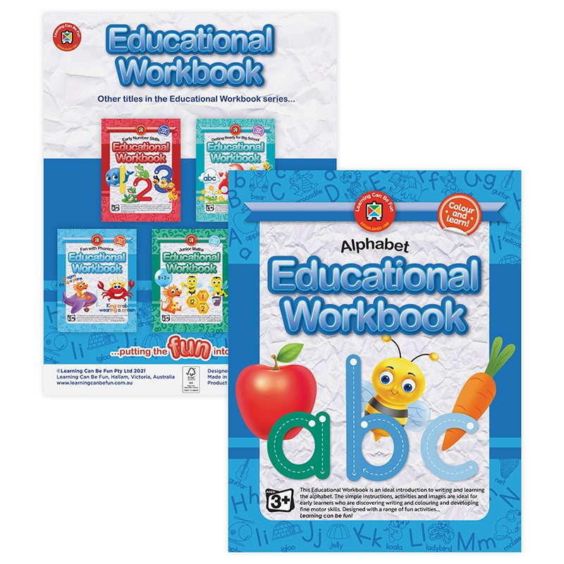 Learning Can Be Fun Educational Workbook Alphabet | Paper Plus