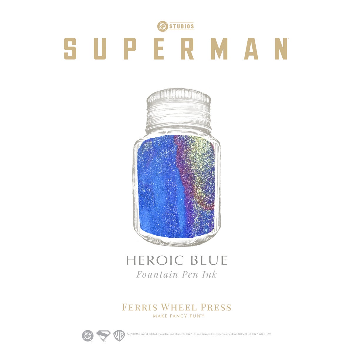 Ferris Wheel Press Fountain Pen Ink WB Superman Heroic Blue 28ml ...