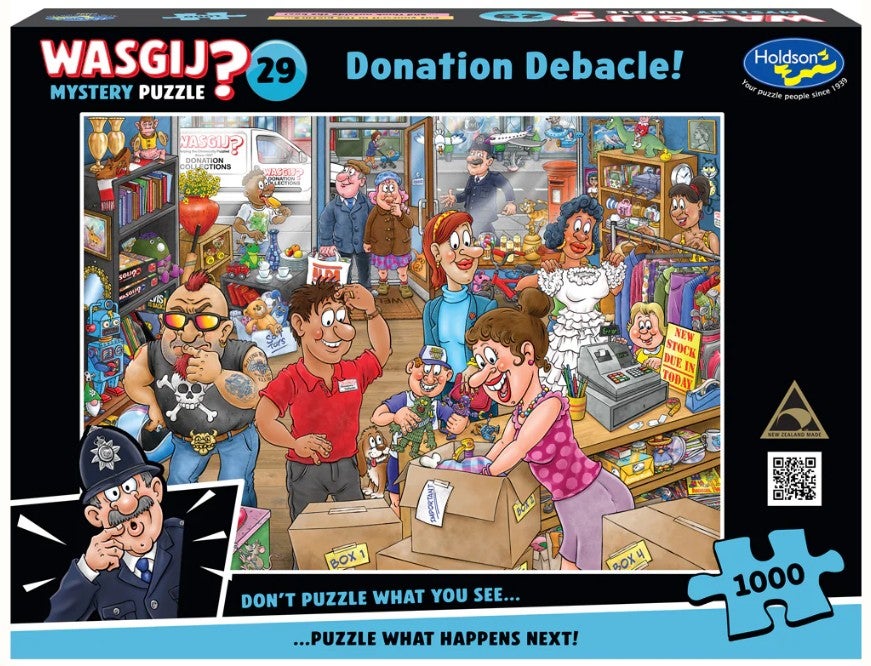 Wasgij Mystery 1000 Piece Puzzle - Donation Debacle! #29 | Paper Plus
