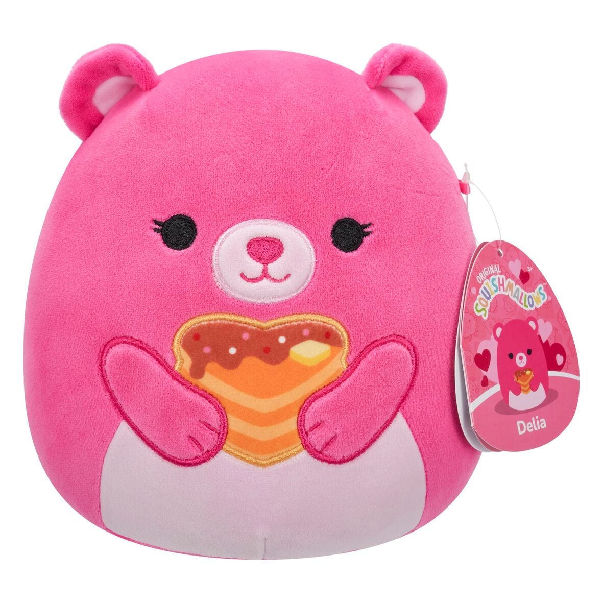 Squishmallows 7.5-Inch Valentines Delia the Pink Bear | Paper Plus