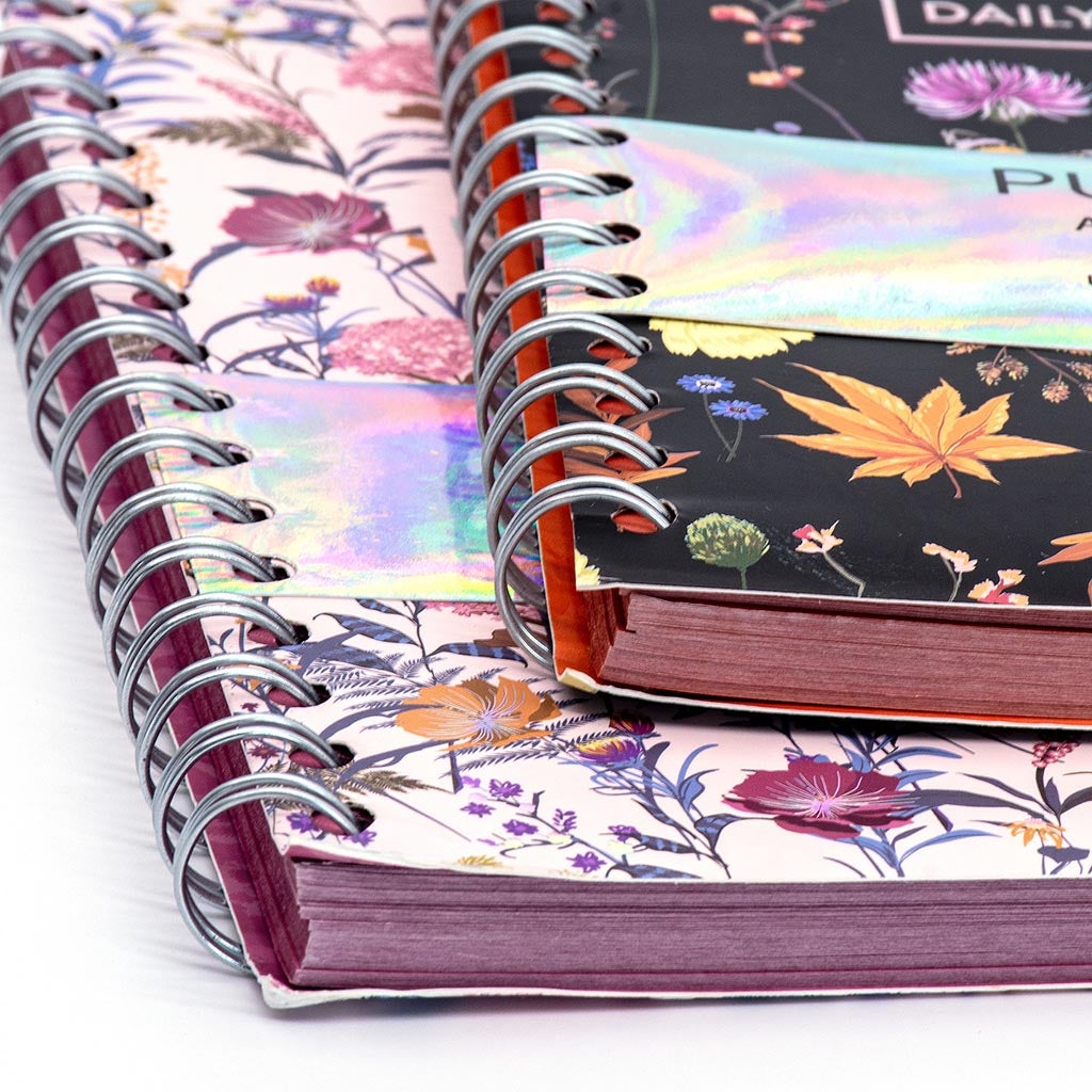 Pukka Bloom A5 Daily Planner Pad, Black | Paper Plus