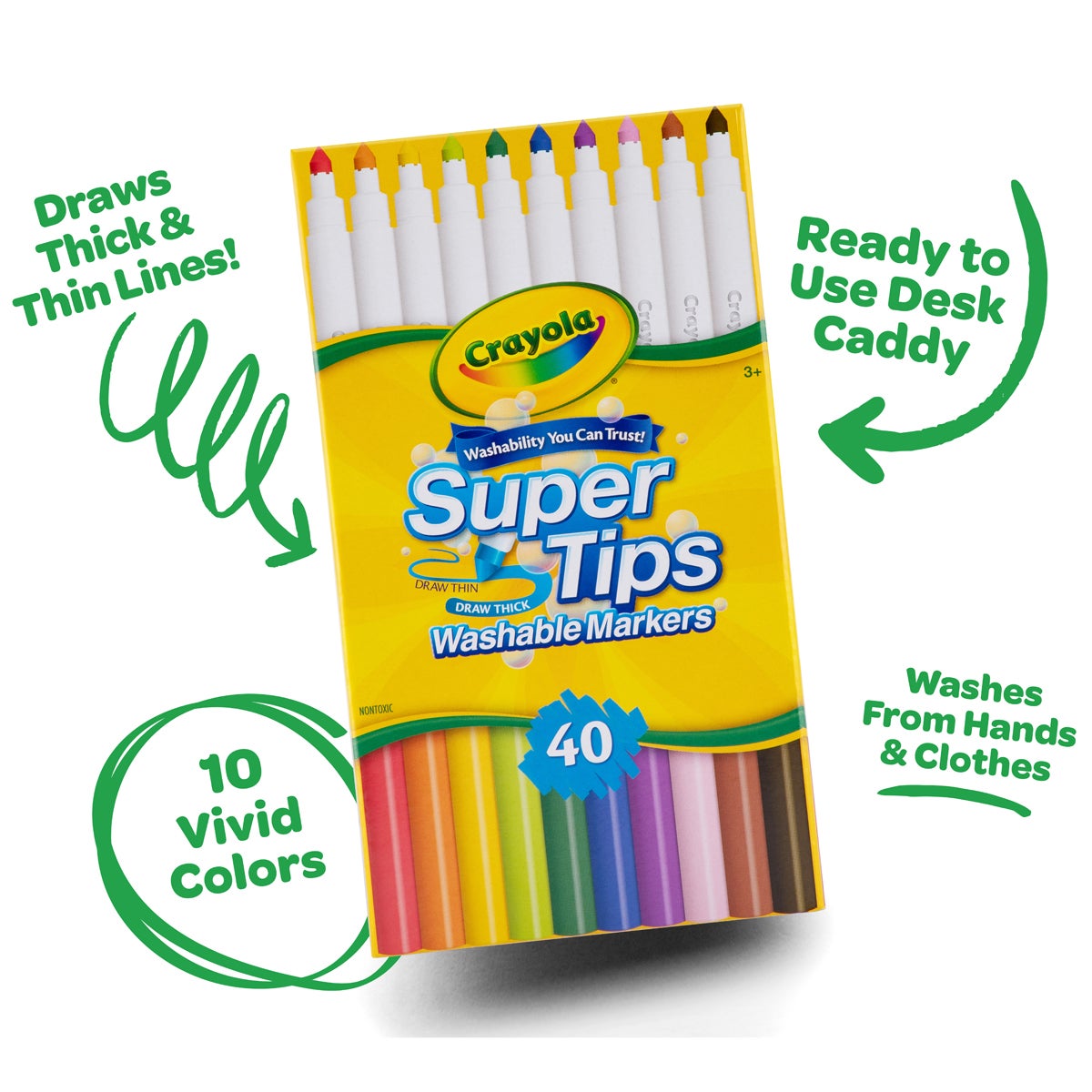 Crayola SuperTips Desk Pack 40 Pieces | Paper Plus