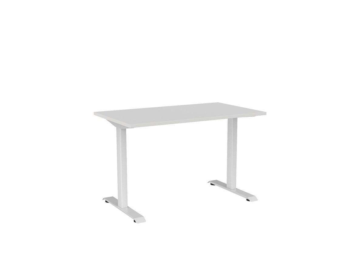 Haven Fixed Single Sided Desk 1200x700 White Frame White Top | Paper Plus
