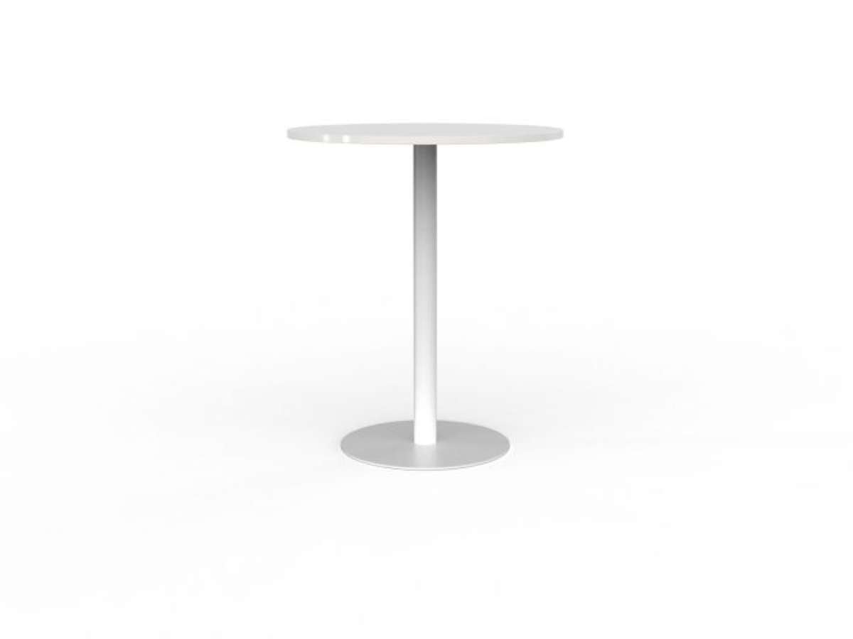 Polo Bar Leaner Table 900mm White/White | Paper Plus