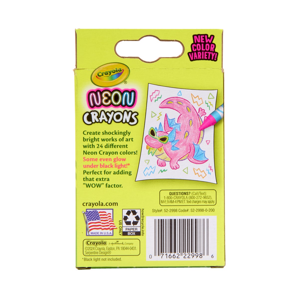 Crayola Neon Crayons 24Pk | Paper Plus