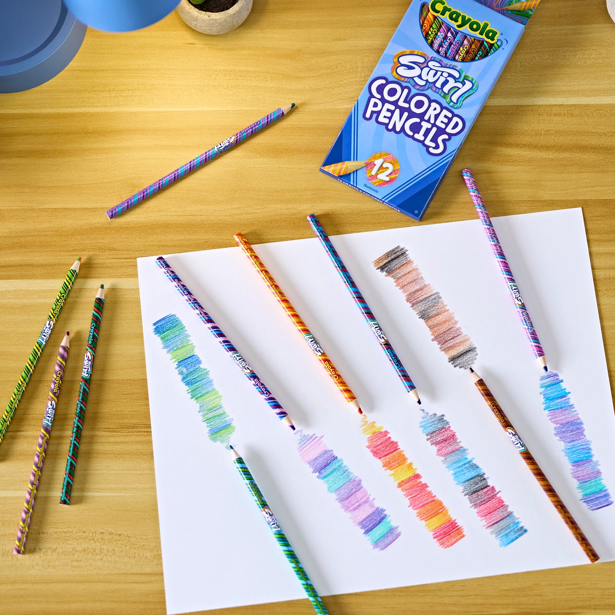 Crayola Swirl Colored Pencils Full Size 12Pk | Paper Plus