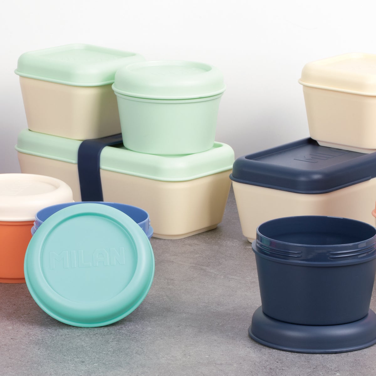Milan Food Container Rectangular 750ml 1918 Series Navy Blue | Paper Plus