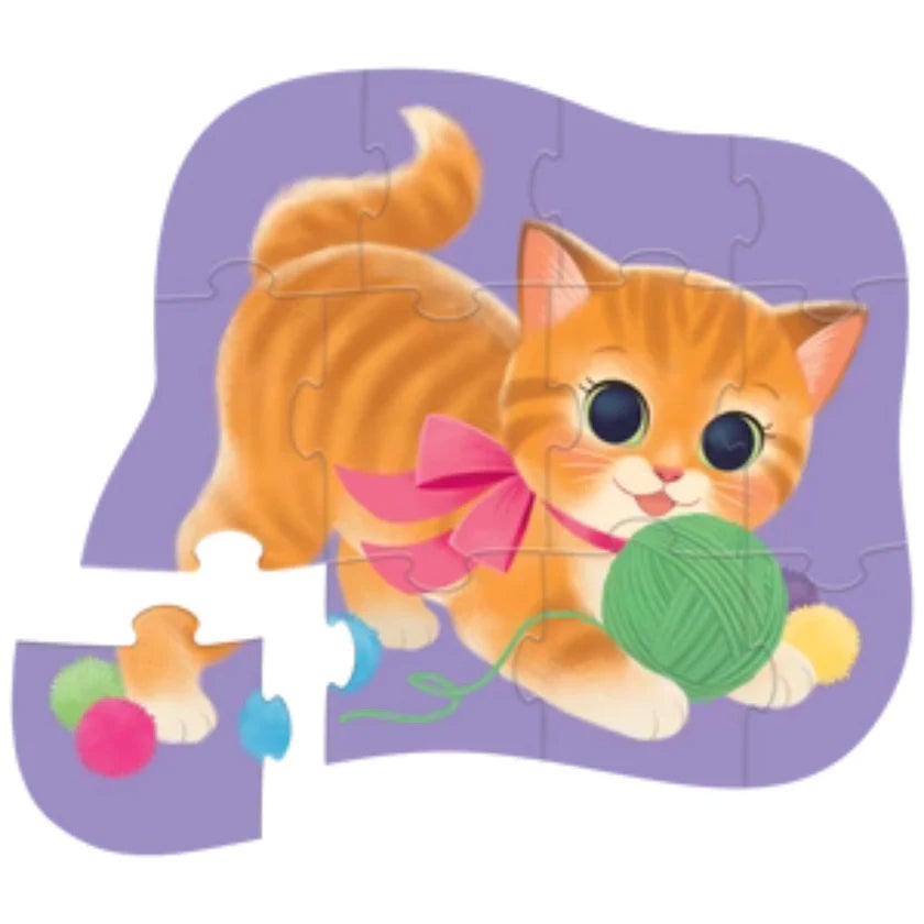 Crocodile Creek 12 Piece Mini Puzzle - Cute Kitten | Paper Plus