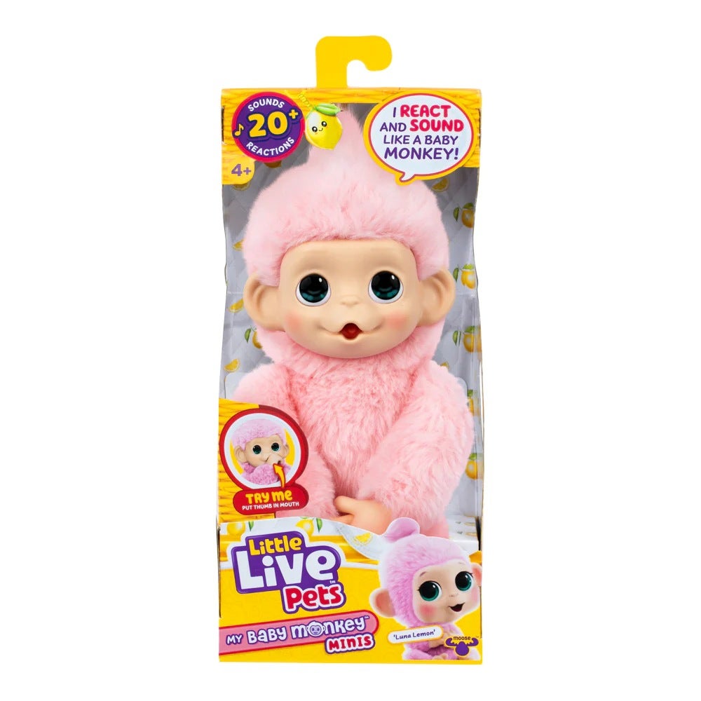 Little Live Pets My Baby Mini Monkey - Luna Lemon | Paper Plus