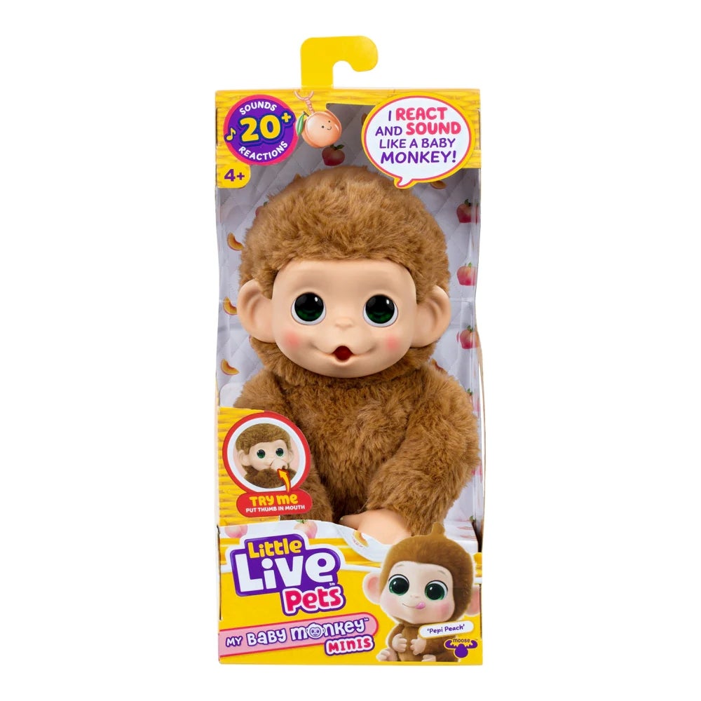 Little Live Pets My Baby Mini Monkey - Pepi Peach | Paper Plus