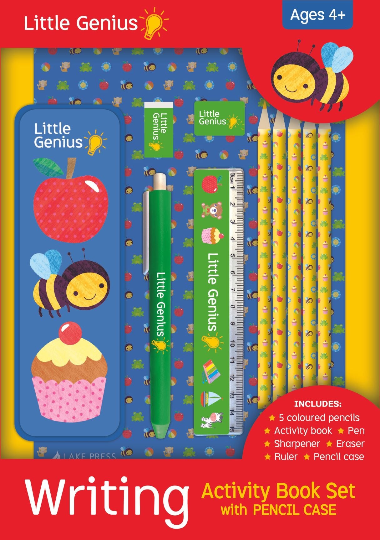 Little Genius: Writing Activity Book by Lake Press | Paper Plus