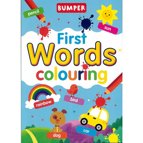 Bumper First Words Colouring by | Paper Plus