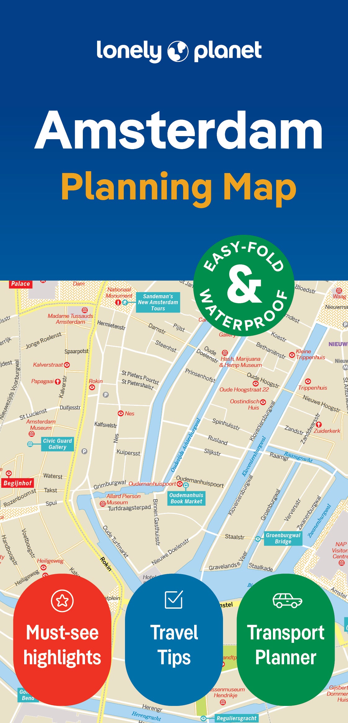 Lonely Planet Amsterdam City Map by Lonely Planet | Paper Plus