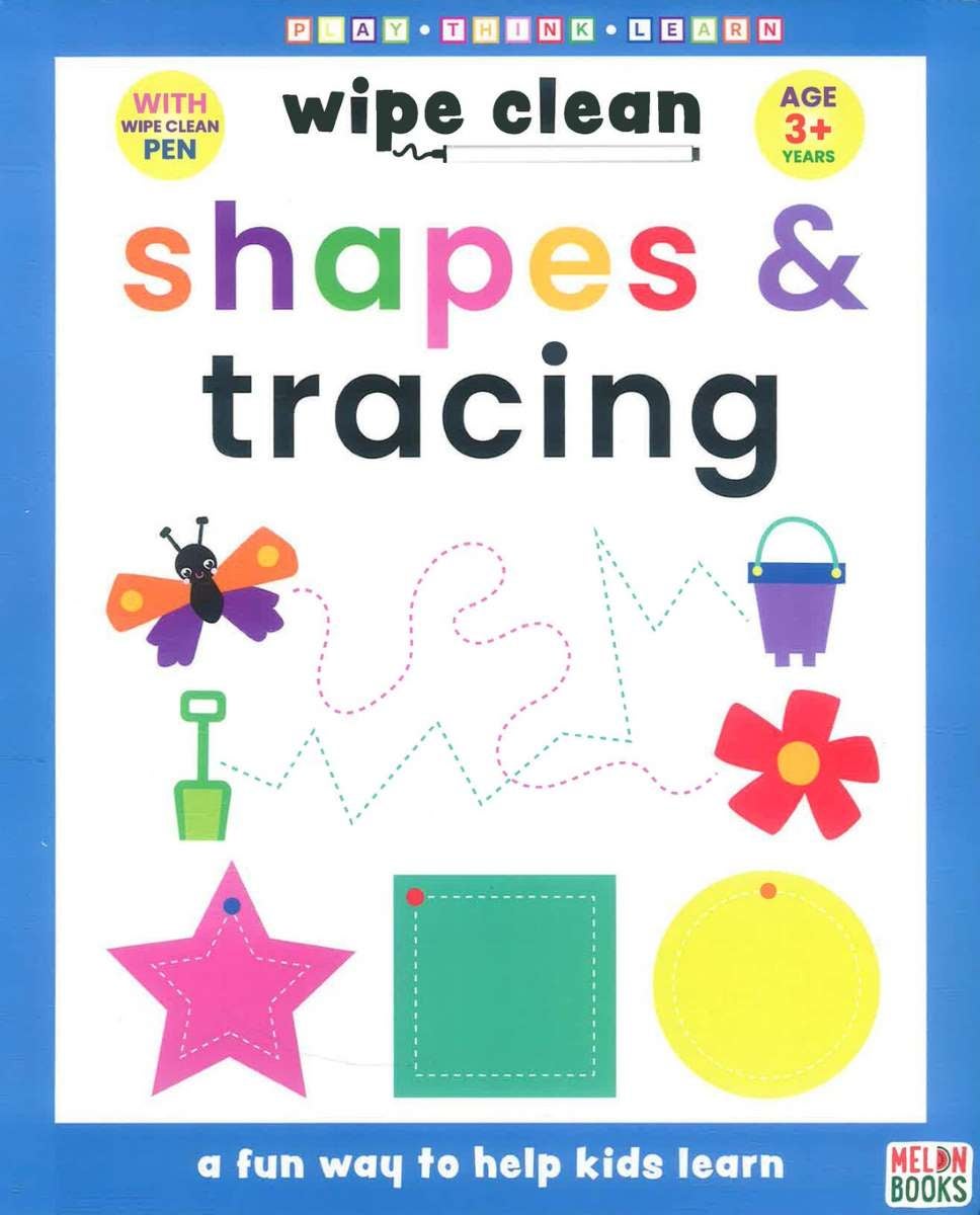 Wipe Clean Shapes & Tracing by Melon Books | Paper Plus