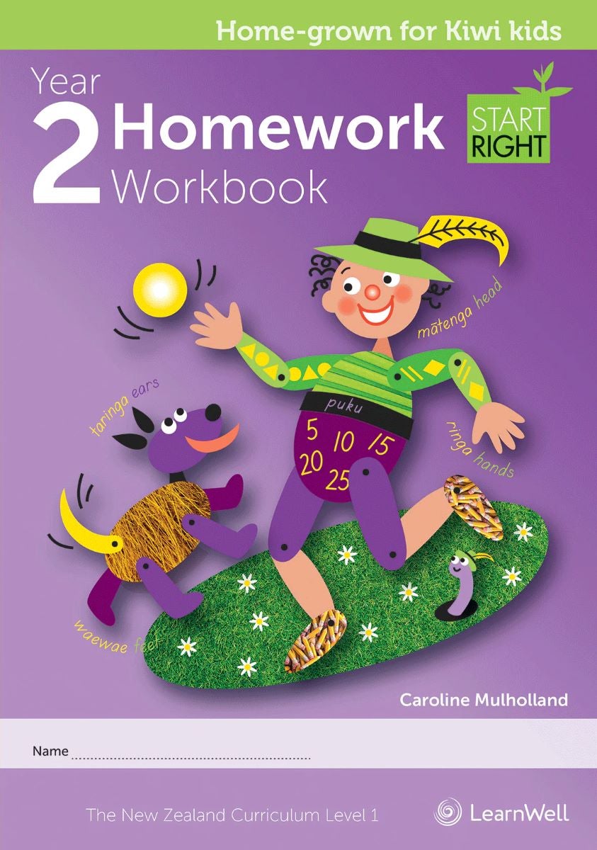 Year 2 Homework Start Right Workbook by Caroline Mulholland | Paper Plus