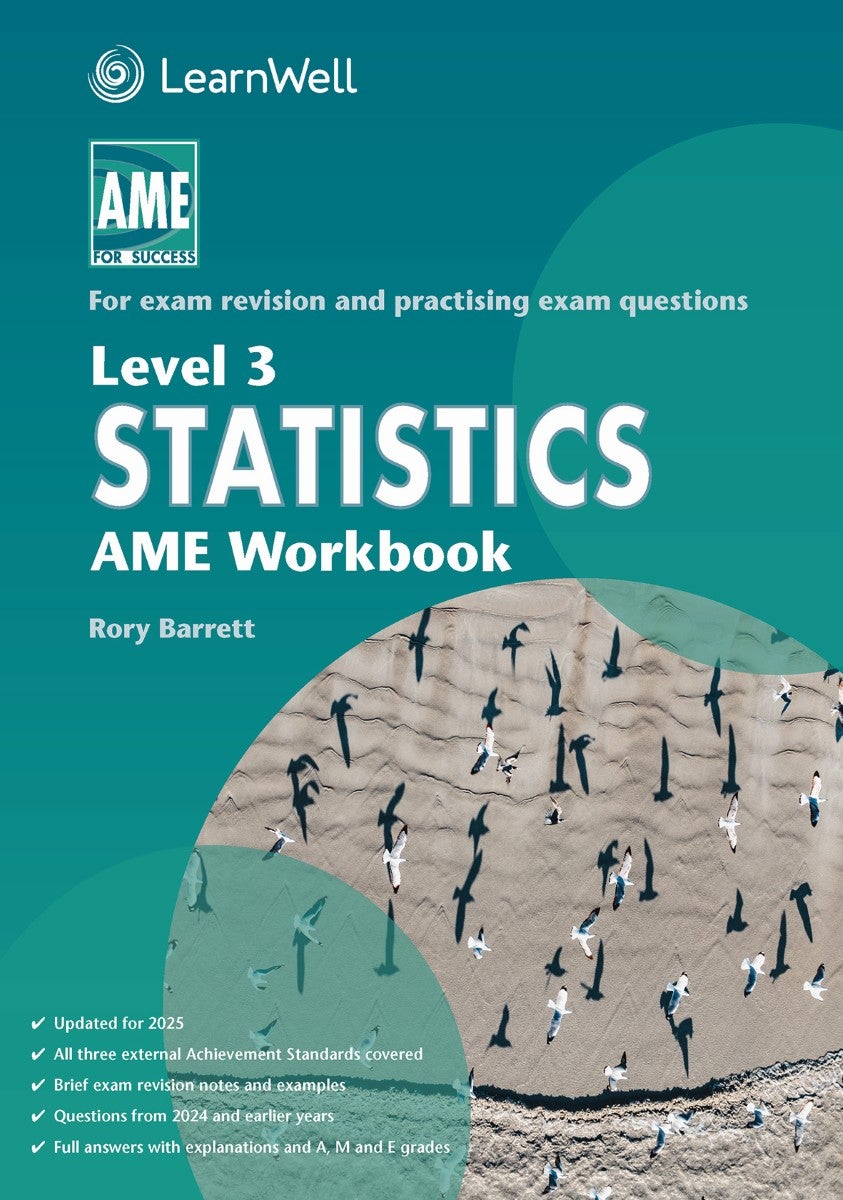 AME NCEA Level 3 Statistics Workbook 2025 by Rory Barrett | Paper Plus