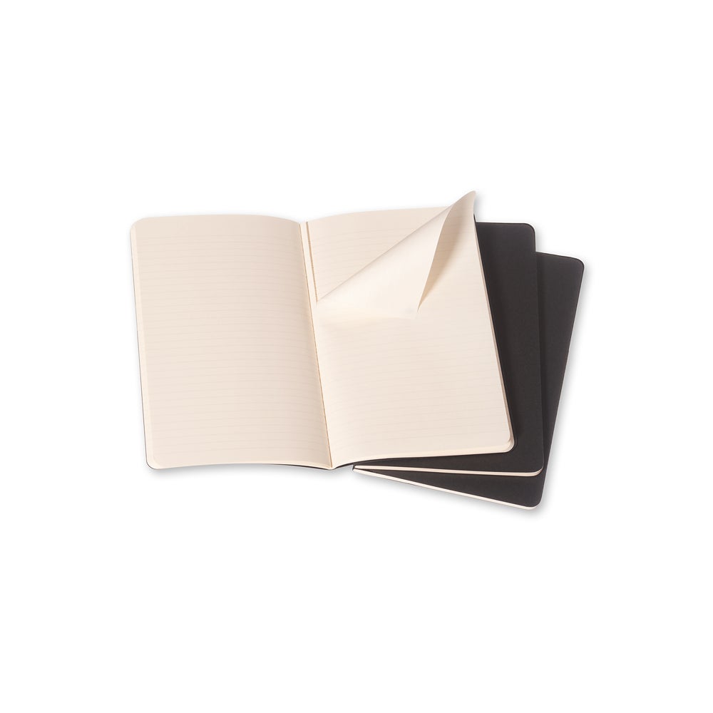 Moleskine Cahier Journals Pocket Black Ruled Pack 3 | Paper Plus